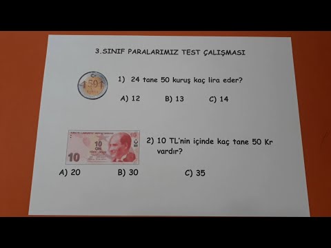 3.sınıf paralarımız 20 soruluk test çalışması @Bulbulogretmen  #matematik #paralarımız