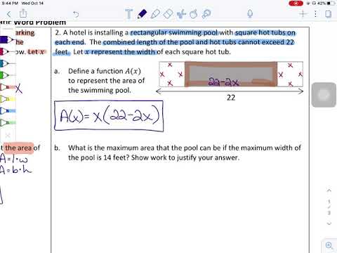 Quadratic Functions from Real World Situations - YouTube