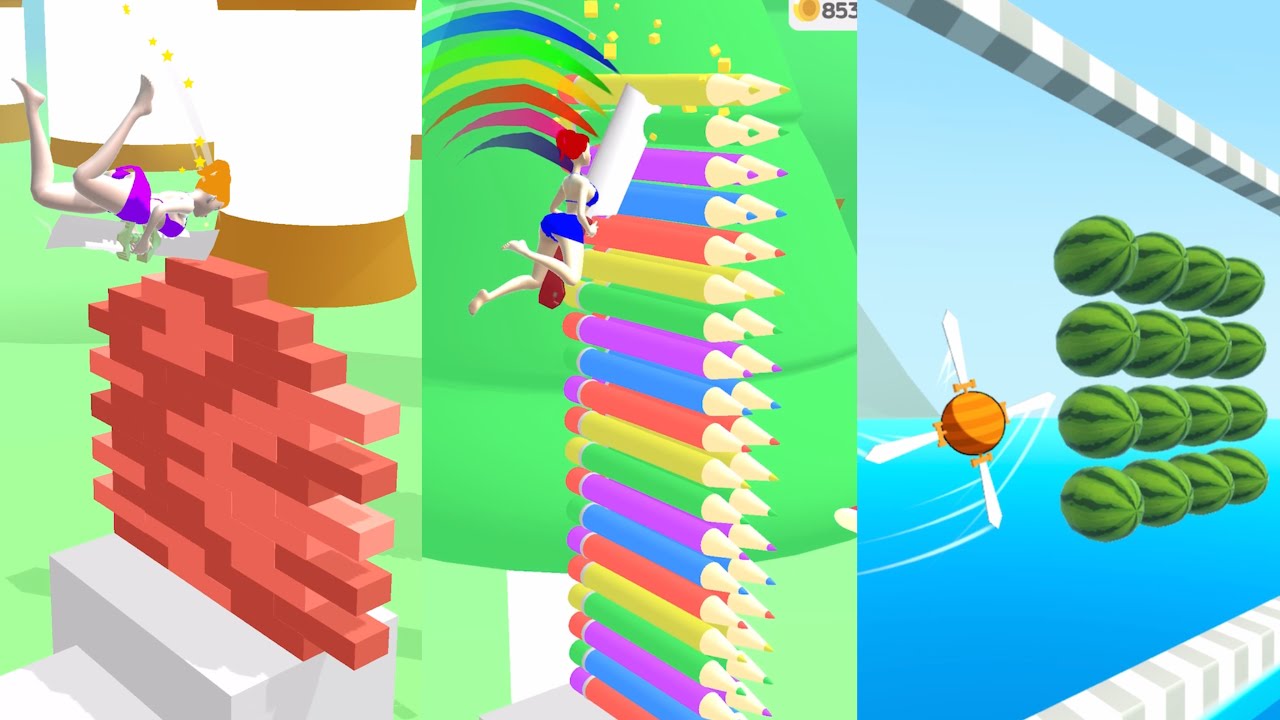 Master Slicer vs Chop Chop Samurai vs Swing Slice Very Satisfying And ...