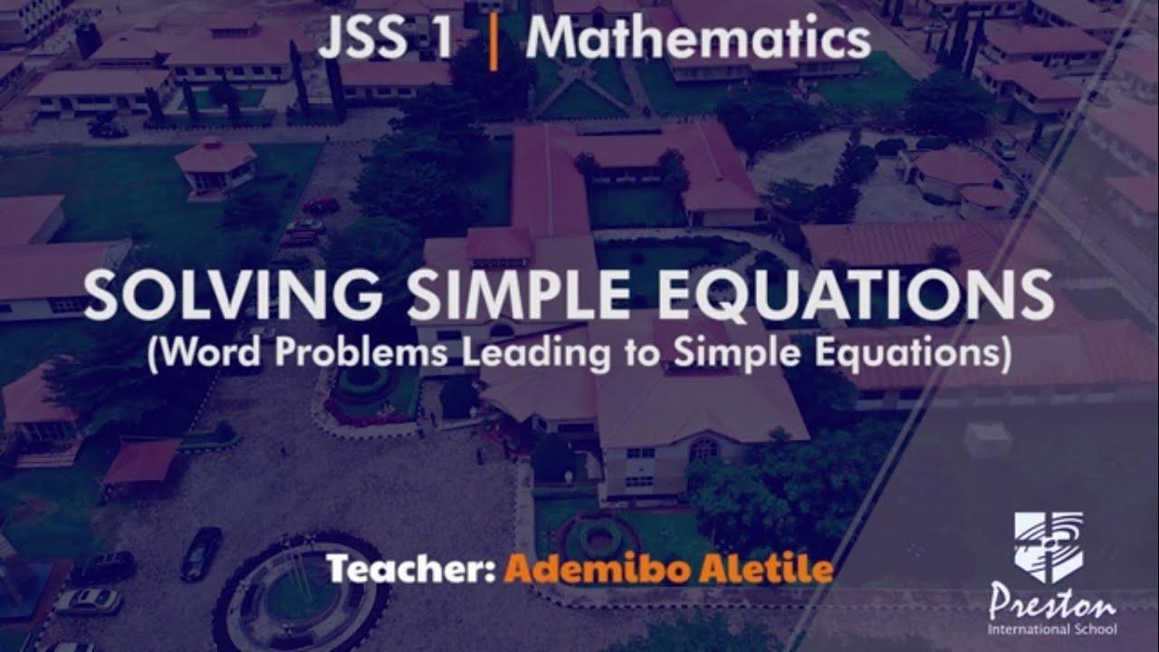 Solving Simple Equations Word Problems Leading To Simple Equations Solving Simple Equations Word Problems Leading To Simple Equations