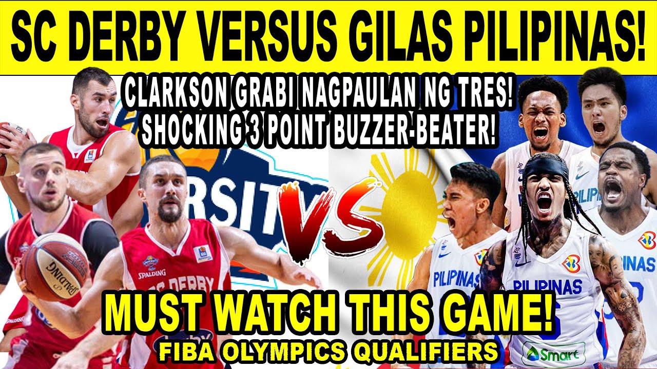 GILAS PILIPINAS vs SC DERBY! Clarkson Grabi Hot Shooting sa Clutch Time ...