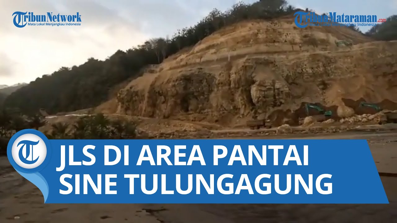 Melihat Pengerjaan JLS di Area Pantai Sine Tulungagung - YouTube