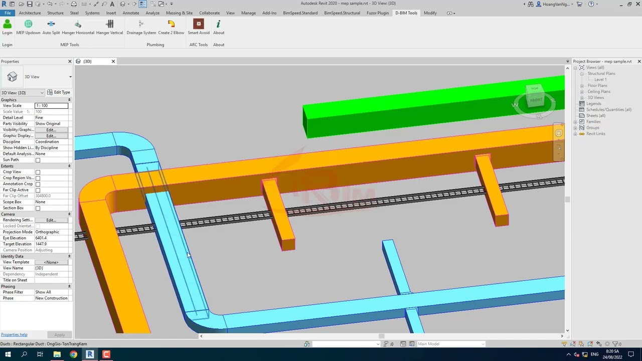 Revit Addin - MEP Up Down - DBIM Tools - YouTube