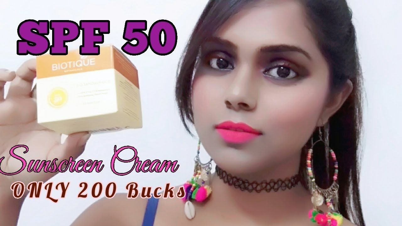 BIOTIQUE BOTANICALS BIO SANDALWOOD SPF 50 + UVA/UVB SUNSCREEN Ultra ...