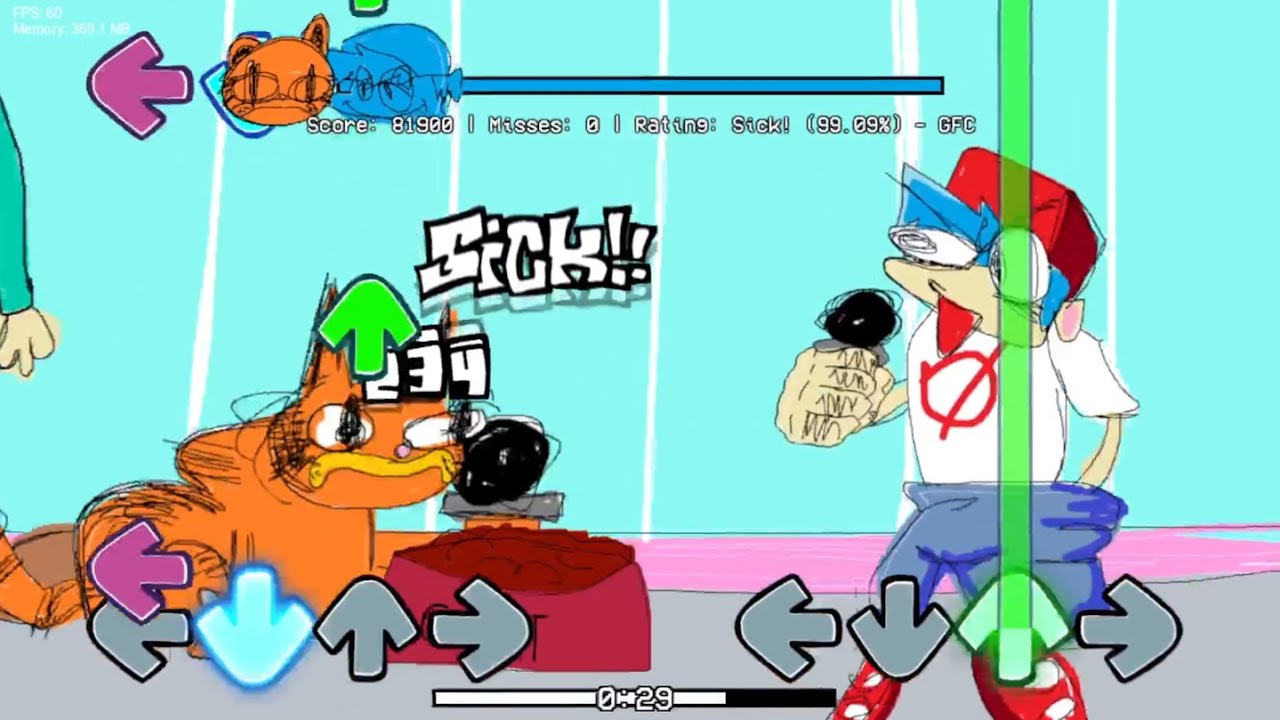 Friday Night Funkin - garfielf fnf - Burners (composed by TailsFan01 ...