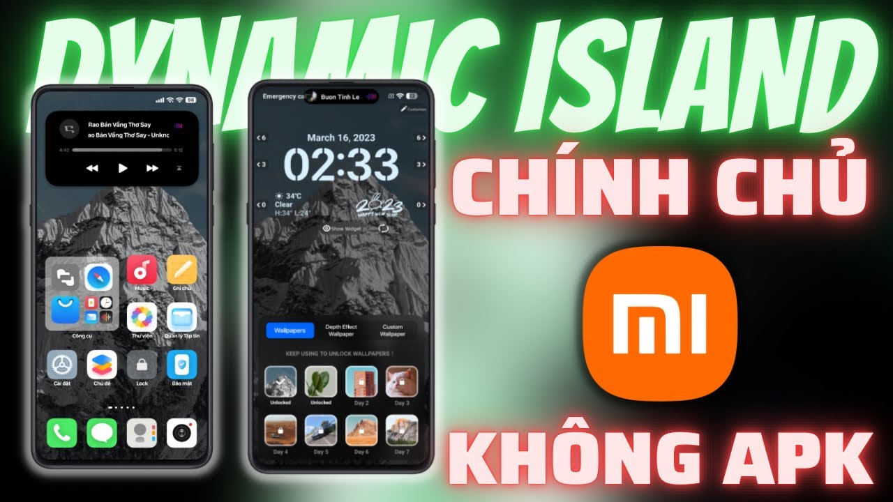 Chính Chủ Xiaomi Dynamic Island Cả Trong Và Ngoài Màn Hình Khóa | iOS ...