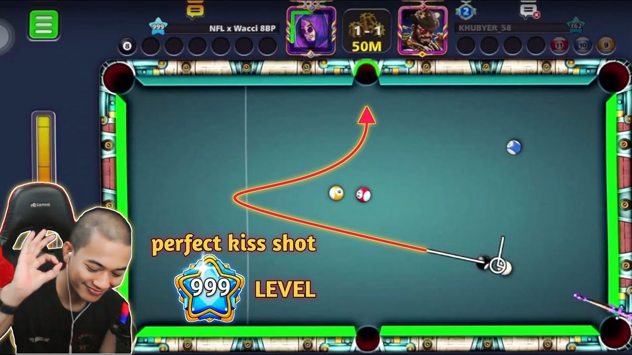 Perfect KISS SHOT 999 LEVEL 8 Ball Pool - YouTube