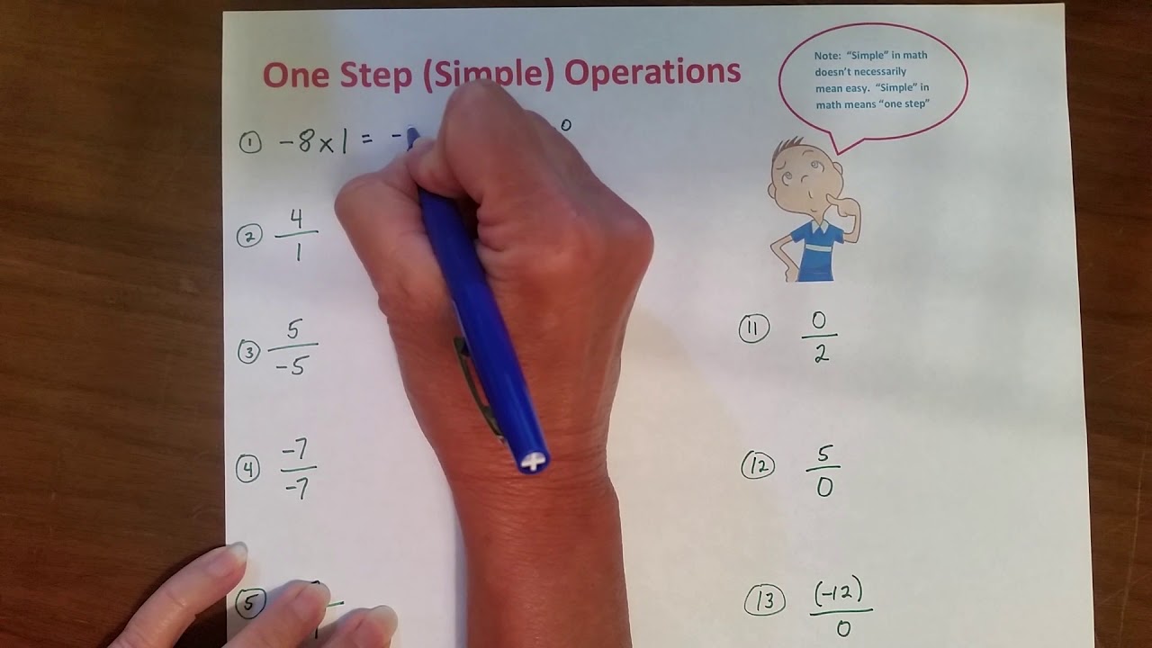 One Step (Simple) Operations - YouTube