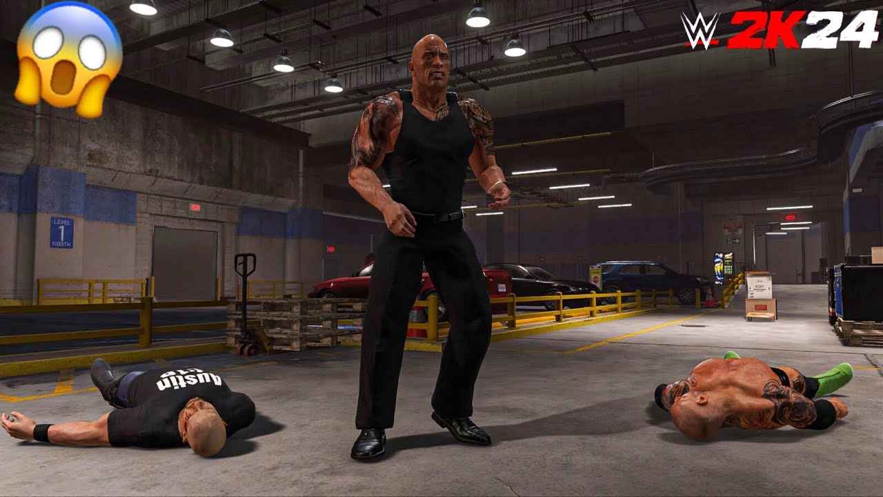 The Rock Destroys Stone Cold and Batista - YouTube