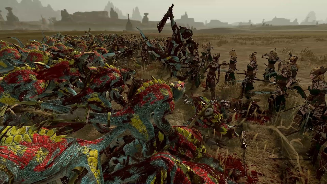 Wardancers VS Saurus Warriors (Shields) | Total War: Warhammer 2 - YouTube