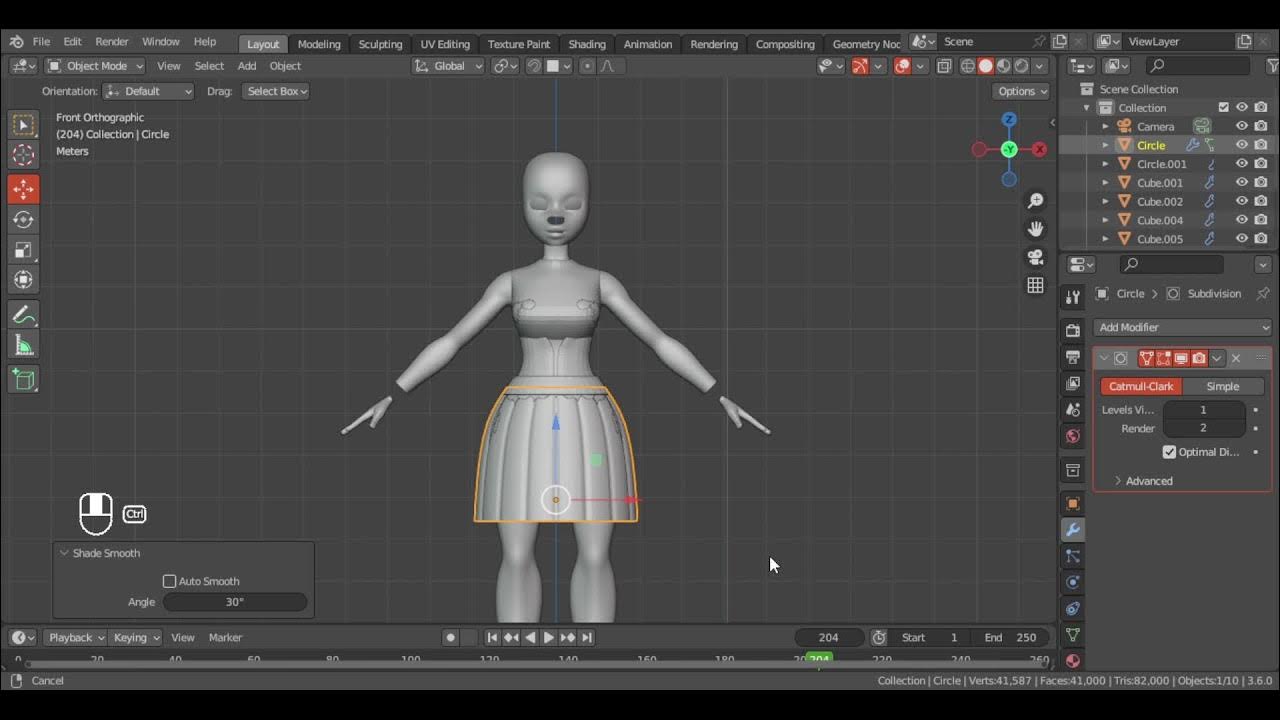 designing a video game character in Blender #4 outfit/costume design ...