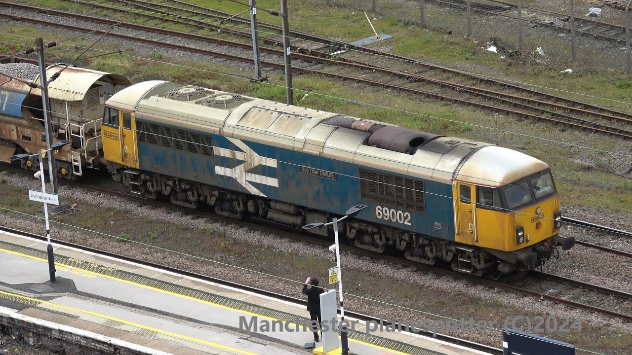 (4K) GBRF Class 69002 Bob Tiller CM&EE In BR Blue Livery On 6N71 At ...