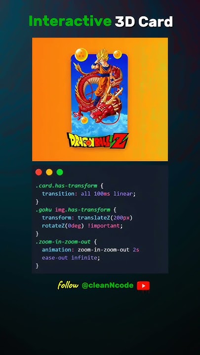 3D Card ♦️#html #css #css3 #javascript #frontend #react #3danimation #dragon#webdesign #3d # ...