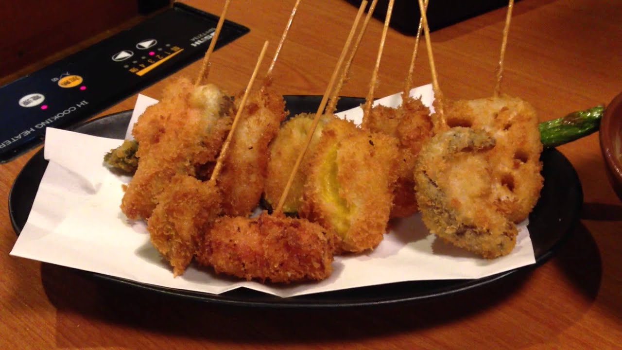 かごの屋 メニュー 串揚げ Kagonoya Menu Kushiage - YouTube