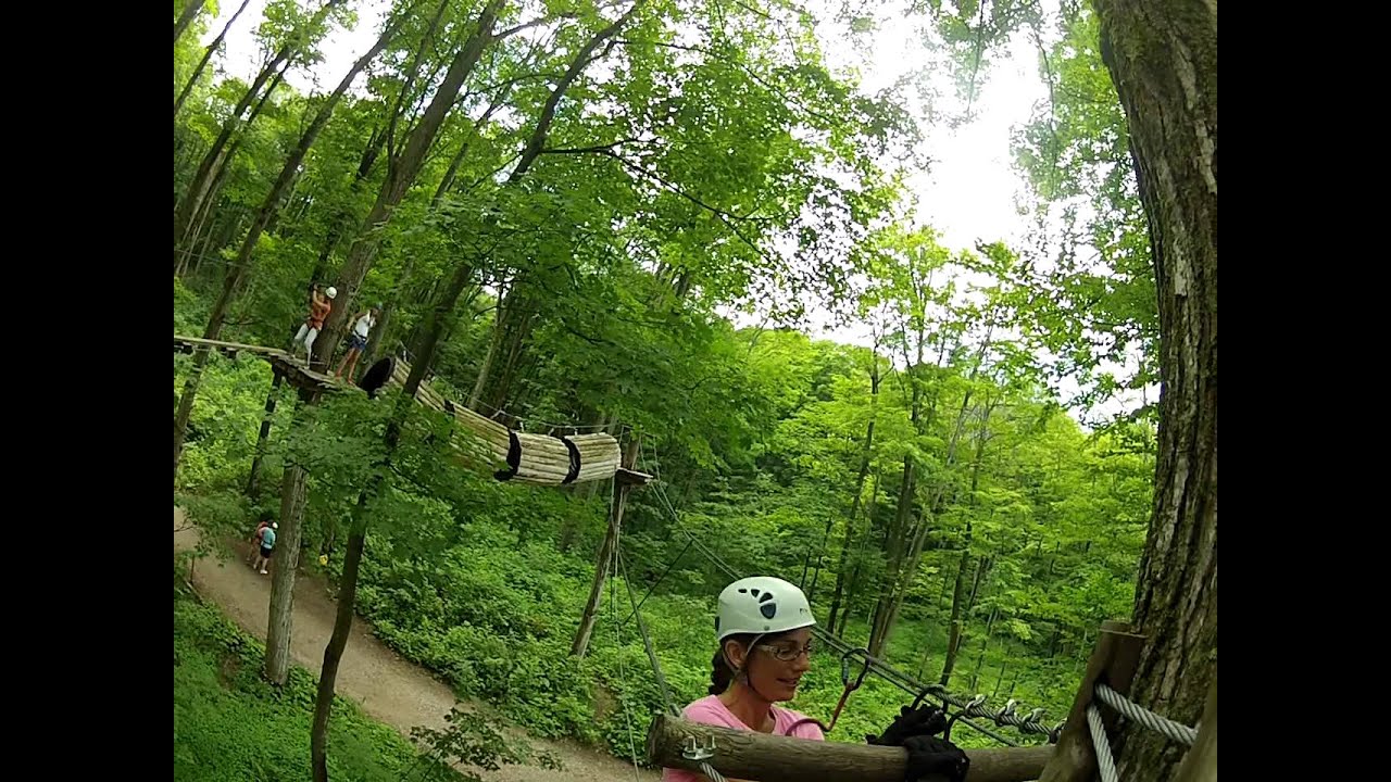 Treetop Trekking Horseshoe Valley Adventure Park Yellow Course - YouTube