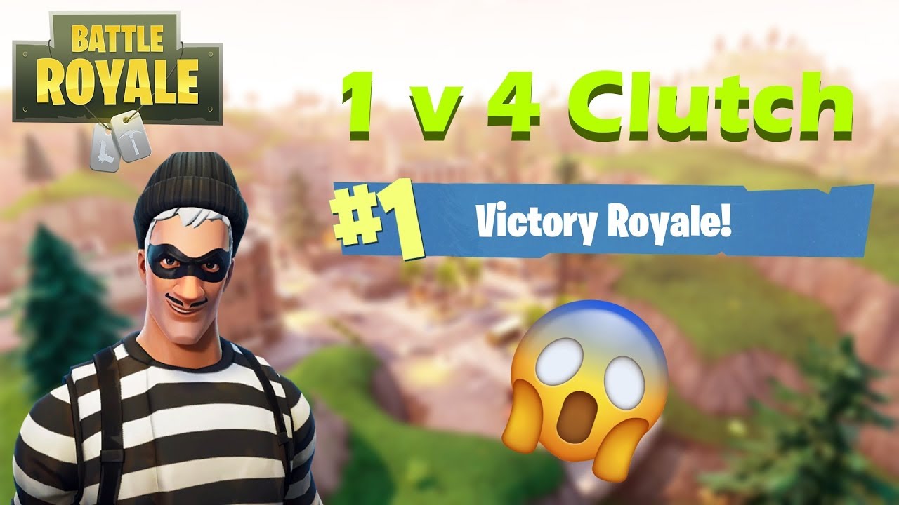 1v4 Fortnite Clutch Victory - YouTube