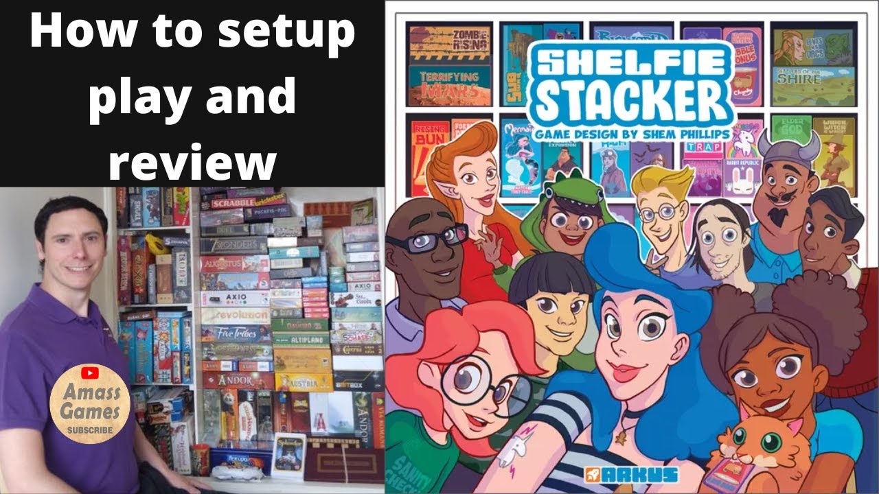 Shelfie Stacker - how to setup play and review #amassgames #boardgame # ...