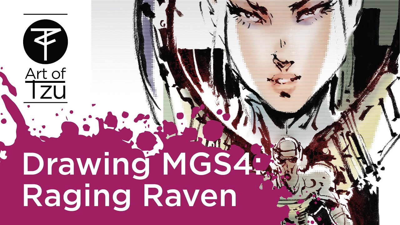 Drawing MGS4 Raging Raven I Shinkawa study I time lapse - YouTube