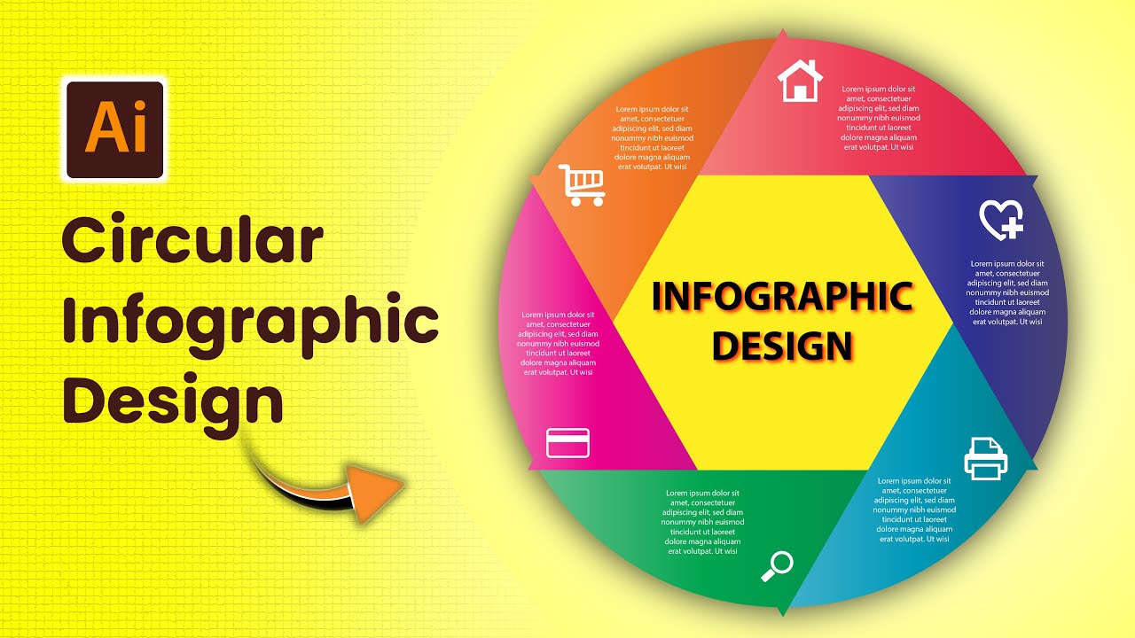 How to Create Amazing Circular Infographic in Adobe Illustrator - YouTube