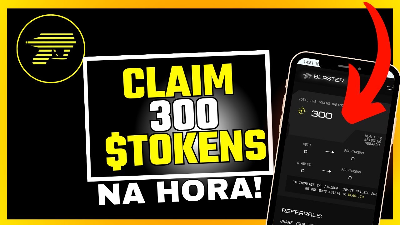 🪂 AIRDROP GRATUITO | RESGATE 300 TOKENS NA BLASTER 🎁 - YouTube