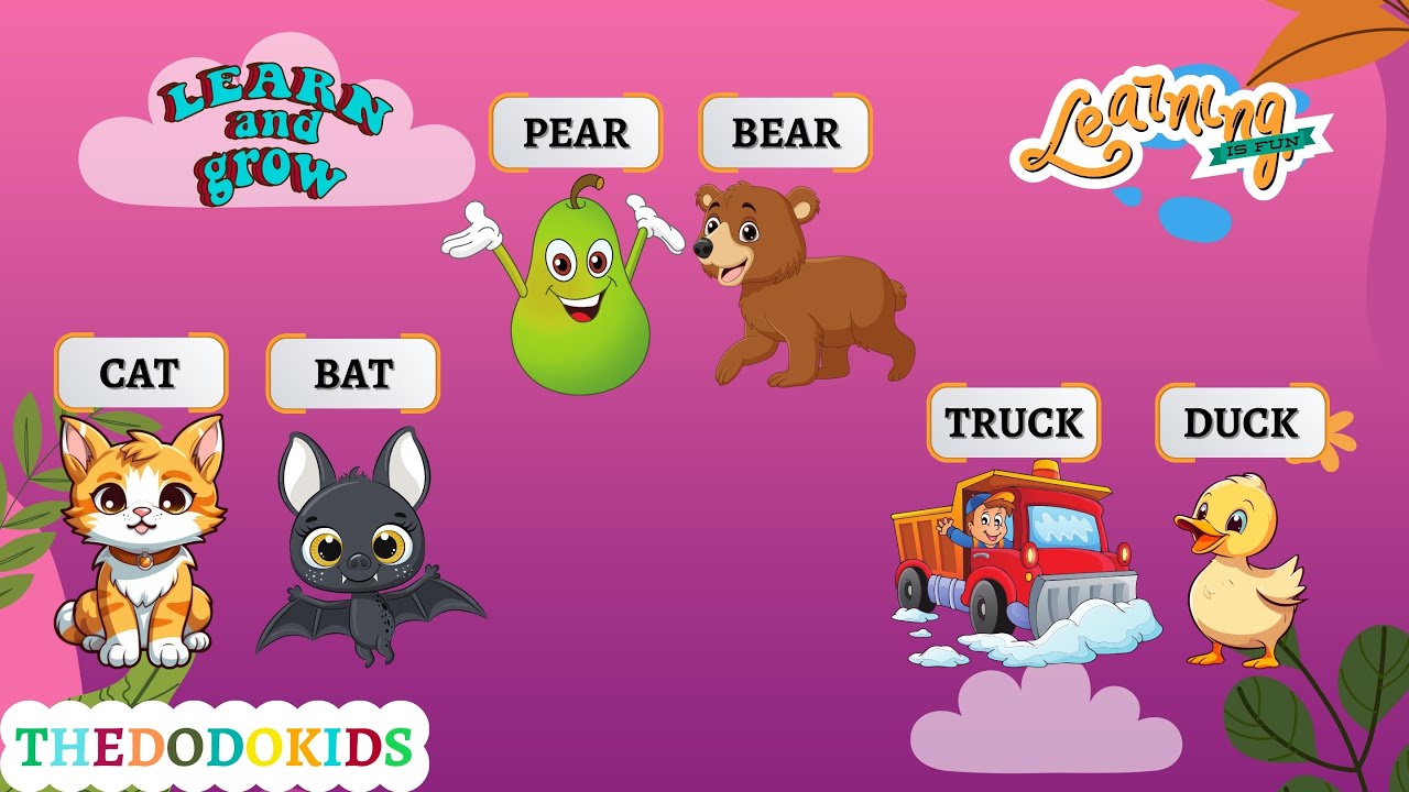 Fun Rhyming Words Visuals for Preschoolers | Boosting Kids Vocabulary ...