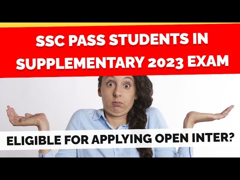 Eligibility for TS Open Inter Admission 2023 2024 Supplementary SSC ...