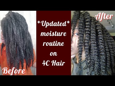 Moisture routine on 4C hair | long natural 4C hair care. - YouTube
