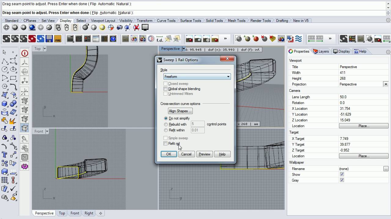 33 - Rhino - Introduction to Model 2 - Tubular and Folded Structures ...