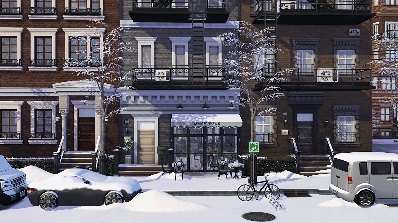 Brooklyn Street • The Sims 4 • No CC | Speed Build - YouTube