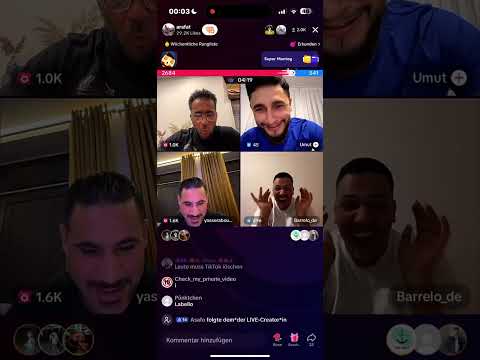 Barrelo Arafat Yasser und umut waren live. 17.10