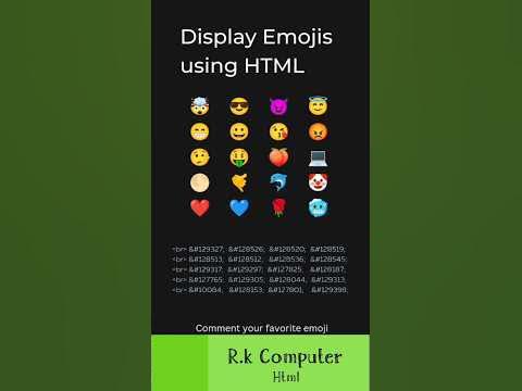 display Emojis using HTML #shortsfeed #shortslive #manojdey #live - YouTube