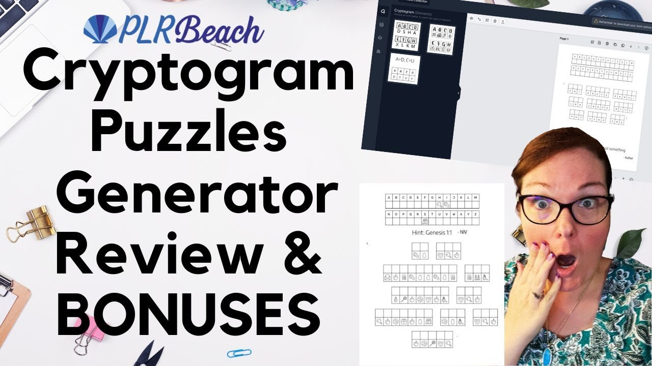 Cryptogram Puzzles Generator Review and BONUSES - YouTube