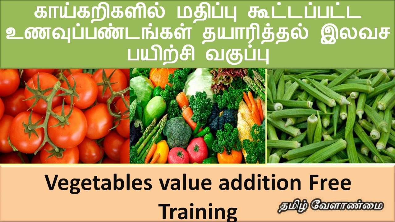 Vegetable Value Addition In Tamil || தமிழ் வேளாண்மை - YouTube