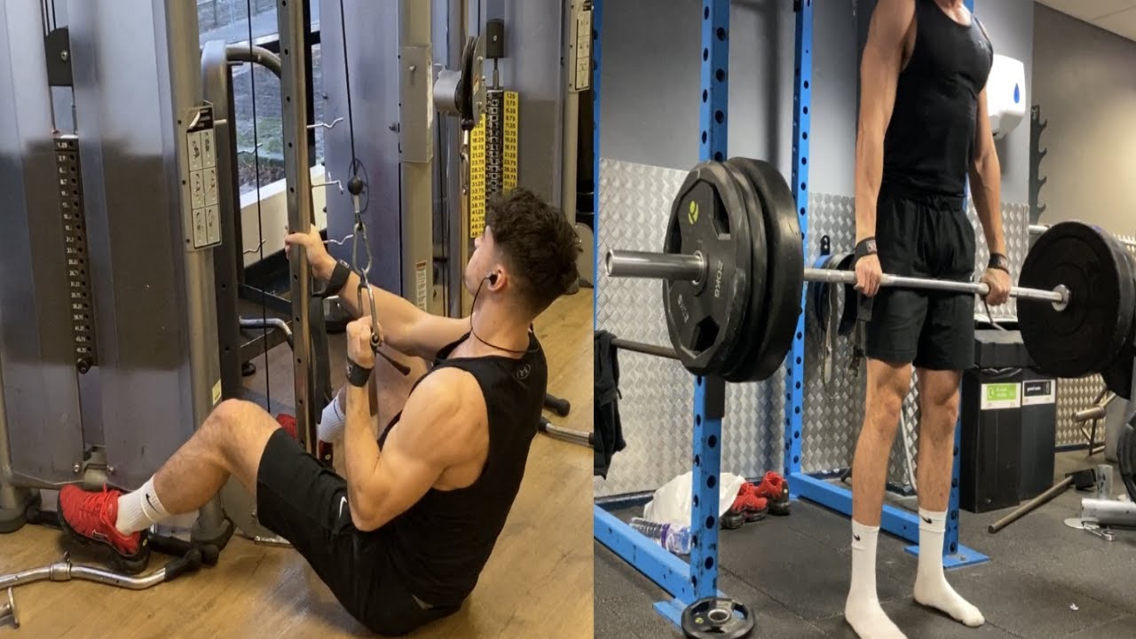 HEAVY BACK WORKOUT I 3 Plate RDLs x8 , Heavy rows - YouTube