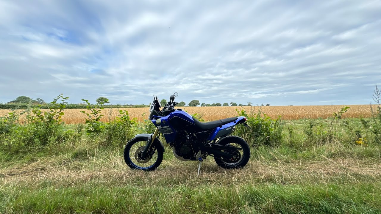Yamaha tenere 700 T7 lowered on a green laning norfolk . pirelli str ...