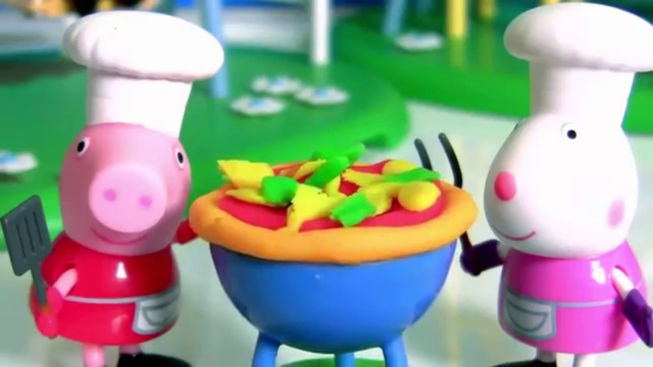 Chef Peppa Pig Cooking Pizza - YouTube
