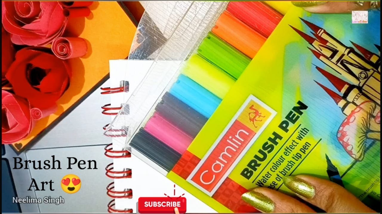 Brush Pen diy ART | Most Easy and Quick Art for Beginners with Camlin ...