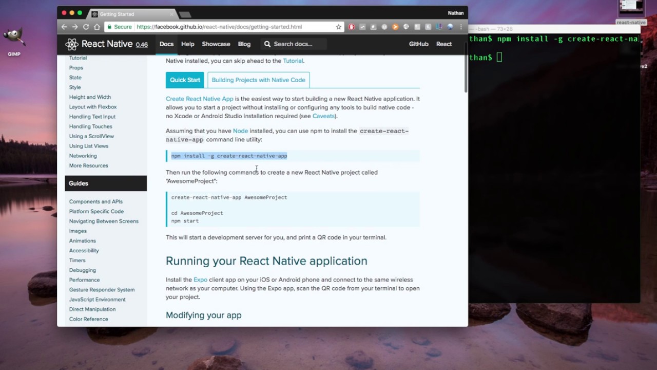 React Native Getting Started Youtube