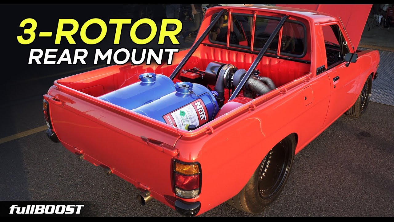 3-rotor 20B Datsun Ute with a twist | fullBOOST - YouTube