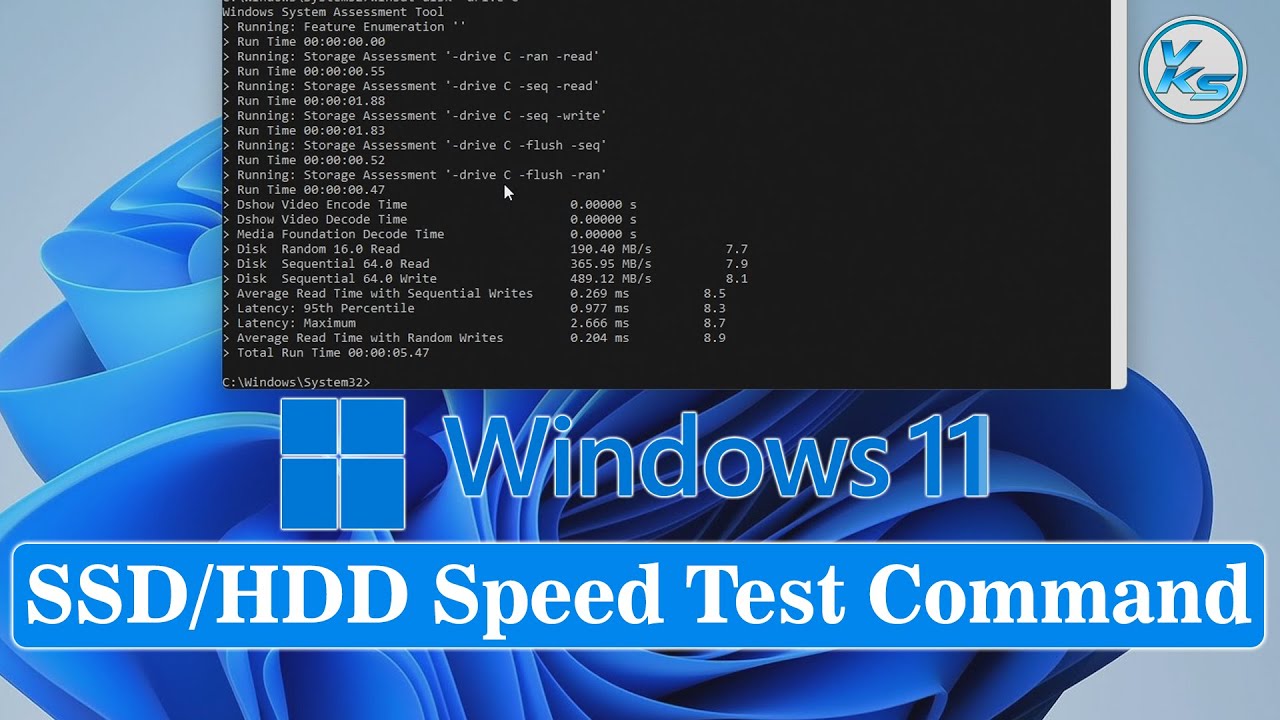 How To Speed Test SSD/HDD With Only 1 Command - YouTube