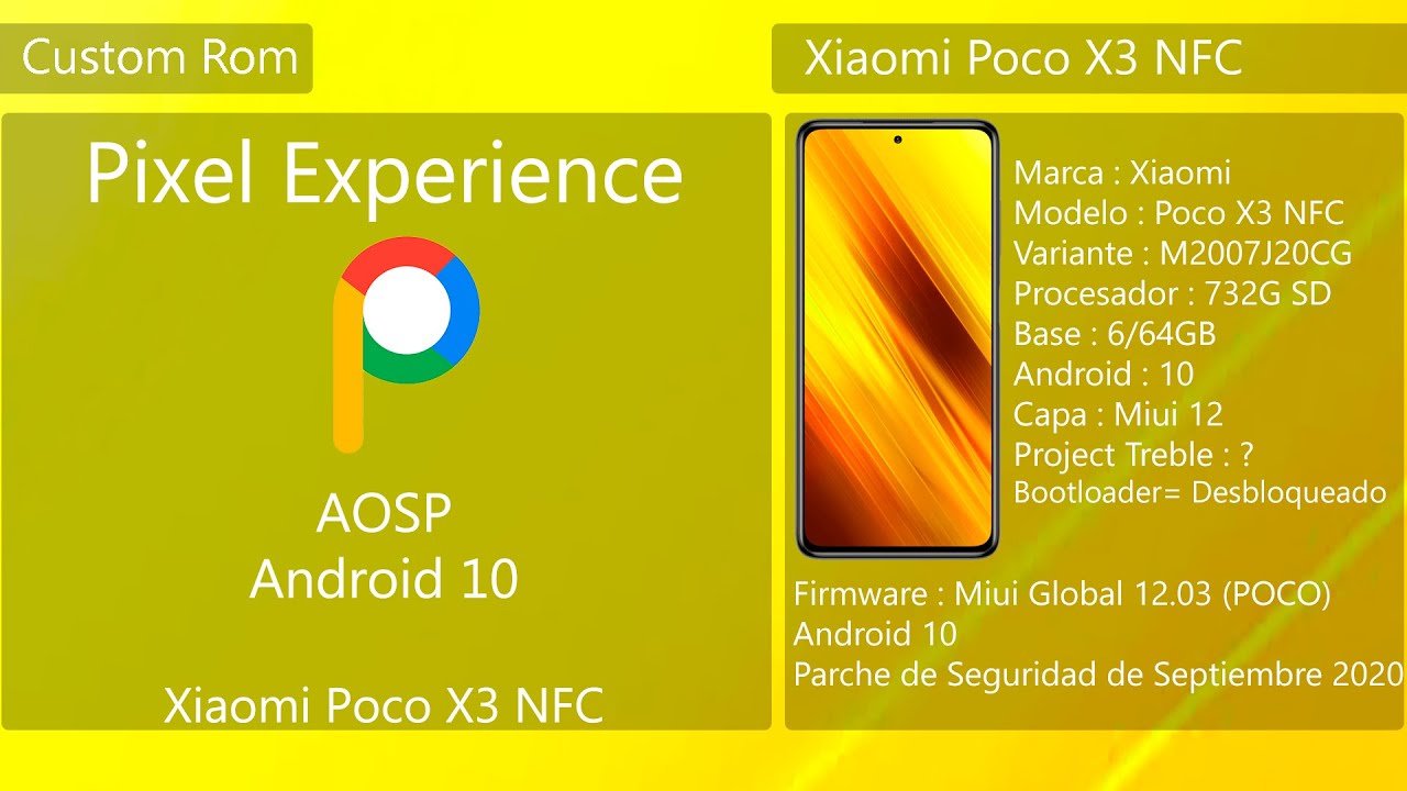 Pixel Experience AOSP - Android 10 - Poco X3 NFC (SURYA) - YouTube