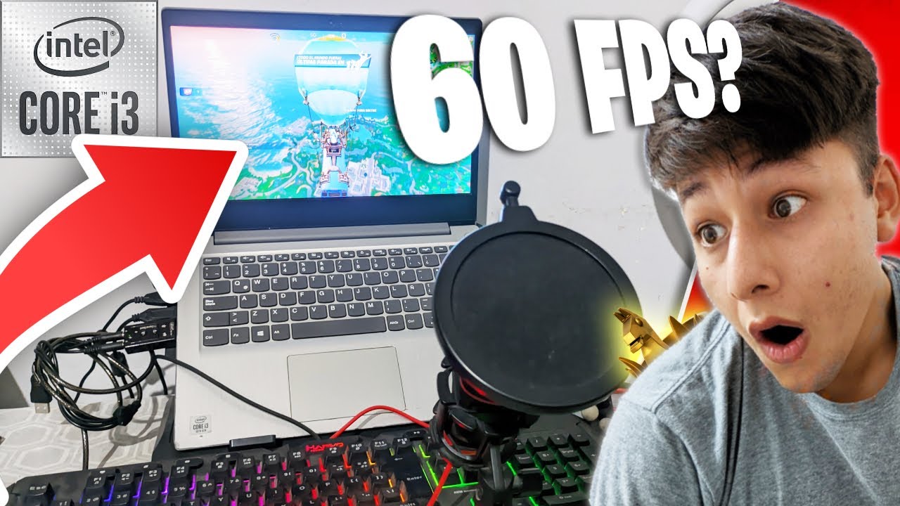 LAPTOP HUMILDE para jugar a FORTNITE SOLO contra ESCUADRONES - YouTube