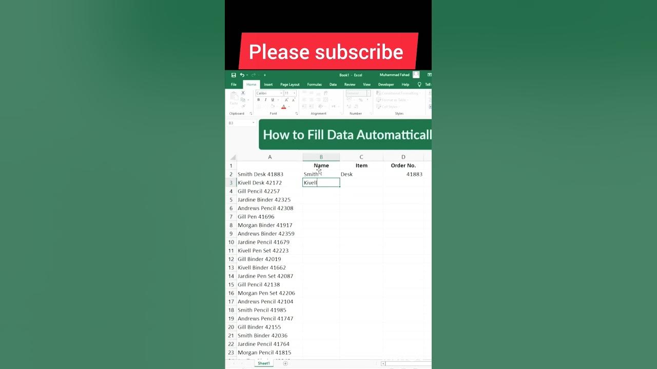 How to fill data automatically Excel trick #computer #ytshorts #viral - YouTube