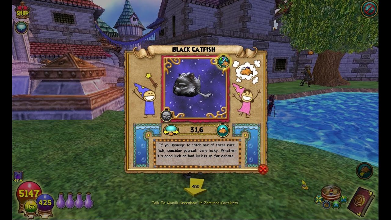 Wizard101: Fishing - Halloween Mystery Fish Caught! - YouTube