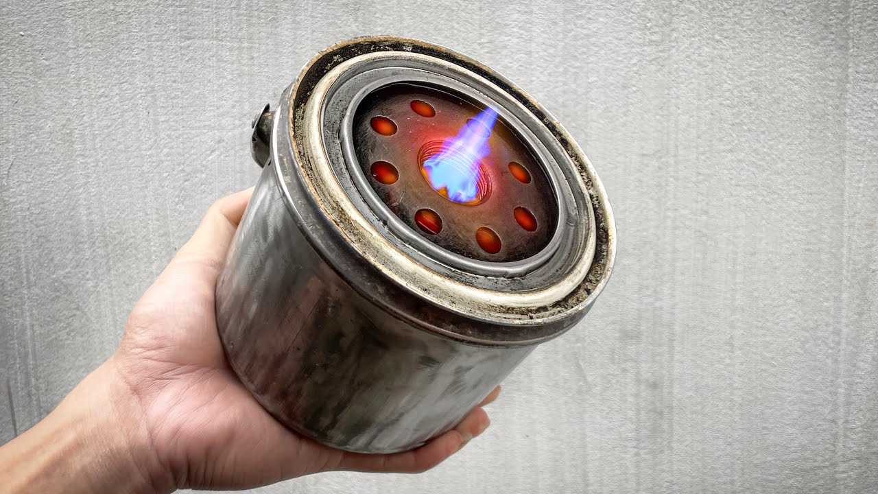 DIY Mini Oil Filter Stove – Free Energy with No Gas, No Wood | Amazing ...