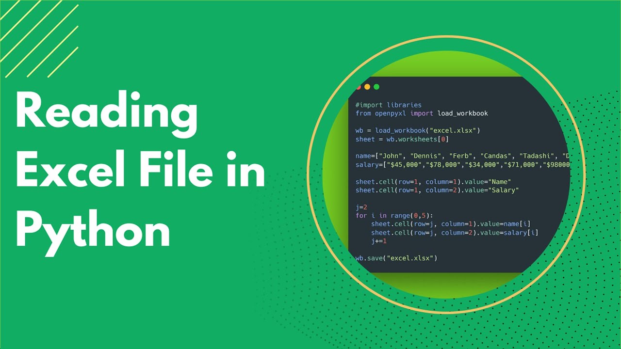 Reading Excel File in Python - YouTube