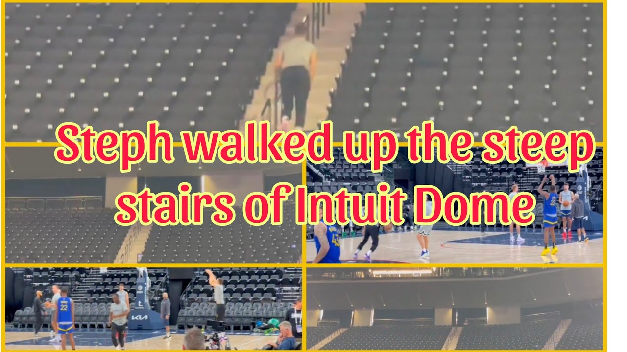 Stephen Curry walked up the steep stairs of Intuit Dome after shooting ...