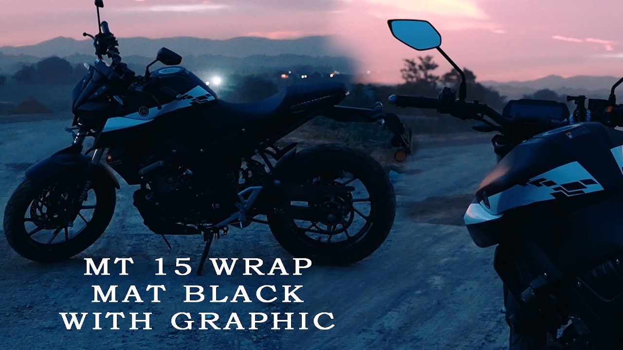 MT 15 WRAP MAT BLACK WITH GRAPHIC || DAILY VLOG 100 || KP VLOG SILCHAR ...