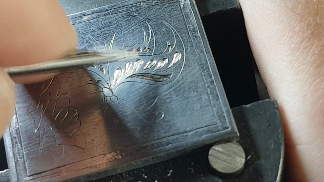 Hand engraved butterfly token part 6.. - YouTube