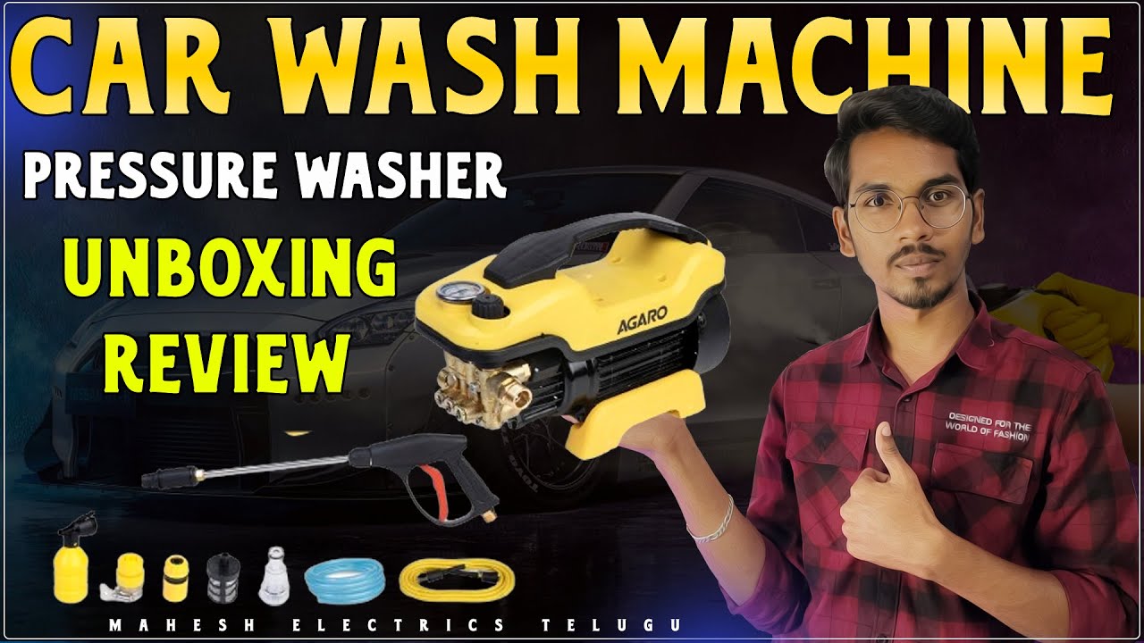 AGARO SUPREME PLUS HIGH Pressure washers car | CAR Washing machine unboxing & review | by Mahesh ...